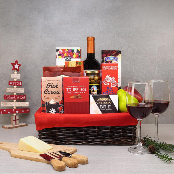 Christmas Magic Gift Basket includes Candy, Chocolates and Wine - The ...